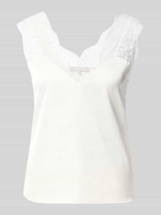 Christian Berg Blusentop mit Spitzenbesatz
