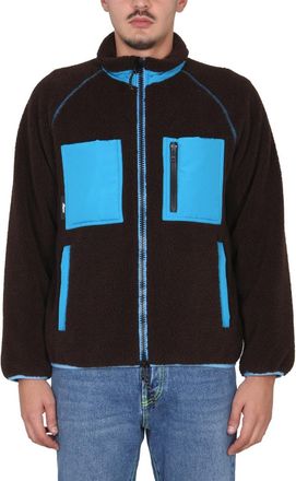 Msgm Logo-Embroidered Jacket - Brown
