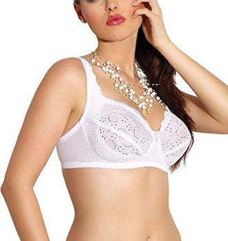 Jarpol 022 Soutien-Gorge Non-Rembourr&eacute; Feminin Top Qualit&eacute;- Fabriqu&eacute; En UE, blanc,110B