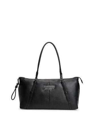 Tommy Jeans Tragetasche TOMMY JEANS TJW BOLD EW TOTE, Gr. B/H/T: 42cm x 25,5cm x 20cm, schwarz, Lederimitat, Taschen, Unisex Tragetasche, Umh&auml;ngetasche, Weekender