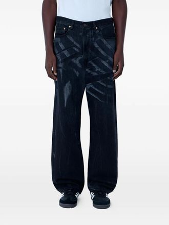 Levi's five-pocket distressed-print jeans - Schwarz