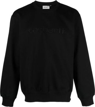 Carhartt Work in Progress Homme, Sweatshirts et sweats &agrave; capuche, Noir, Taille: XL Logo Crew Sweat