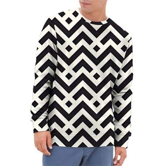 Generic Pull à col rond pour homme - Décontracté - Hiver - Automne - Manches longues - Col rond - Pull imprimé - Haut chemisier - Pull dhiver - Coupe ajustée,