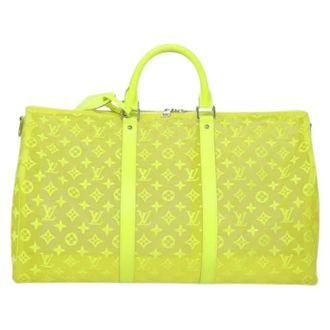 Louis Vuitton unisex, Pre-owned, Jaune, Taille: ONE Size Pre-owned Keepall bandouliere bag