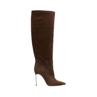 Casadei Femme, Chaussures, Brun, Taille: 36 EU Blade Suede High Bottes