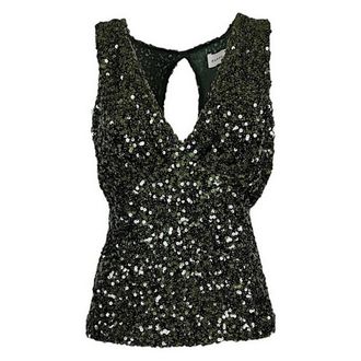 P.A.R.O.S.H. Oberteil mit weitem Tr&auml;ger und V-Ausschnitt - - Tops - Damen - Gr&uuml;n - M