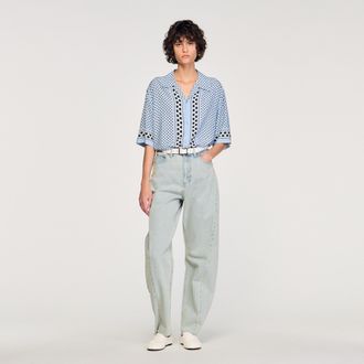 Sandro Chemise fluide &agrave; imprim&eacute; caur