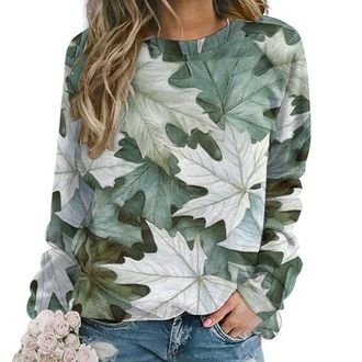 Generic Sweats &agrave; col rond pour femme - Tendance - D&eacute;contract&eacute; - Manches longues - Pull - T-shirt graphique - Veste surdimensionn&eacute;e pour femme, Or rose, XL