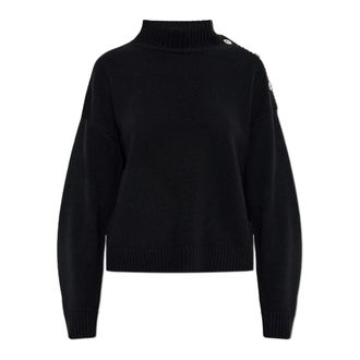 Versace Wool-Cashmere Strickpullover im Boxy-Schnitt - - Knitwear - Damen - Schwarzk - M