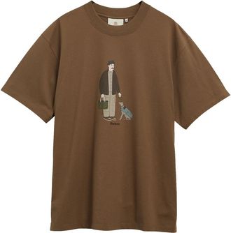 Barbour Fordyce Oversized Graphic Tee - - Tops - Herren - Braun - S
