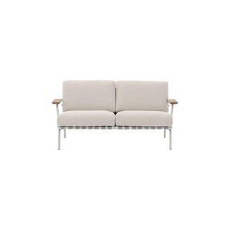 MUUTO Canapé de jardin rembourré Settle - Blanc - Sangle polyester - Designer Anderssen & Voll