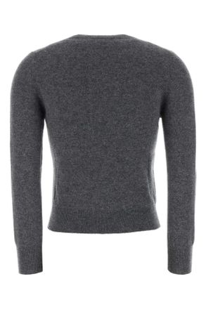 Miu Miu Womens Dark Grey Wool Sweater Ardesia Exterior: Virgin Maglie