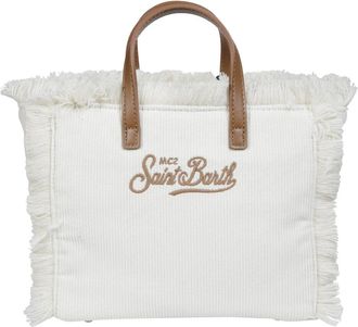 MC2 Saint Barth Mini sac Vanity en velours c&ocirc;tel&eacute; - Femme - Sacs - Beige - Taille: ONE Size