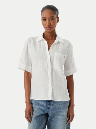 Tommy Hilfiger Hemd WW0WW48925 Wei&szlig; Relaxed Fit