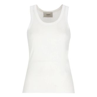 Coperni Femme, Tops, Blanc, Taille: 40 FR D&eacute;bardeur avec logo brod&eacute;