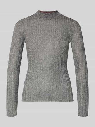 Marella Strickpullover mit geripptem Stehkragen