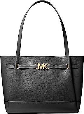 Michael Kors Reed Grand sac à bandoulière avec logo avec ceinture, noir, Large