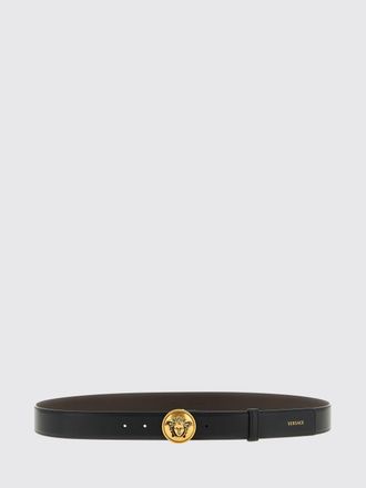 Versace Ceinture r&eacute;glable en cuir de veau avec plaque Medusa