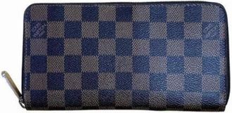 Louis Vuitton unisex, Pre-owned, Bleu, Taille: ONE Size Portefeuille en toile Pre-owned