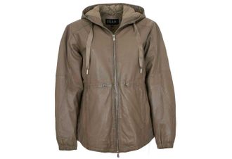 Jilani Lederjacke Camelia Jilani Collection - Damen Lederjacke Lammnappa Oversize dark sand