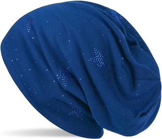 styleBREAKER M&uuml;tze Beanie mit Strass Sterne
