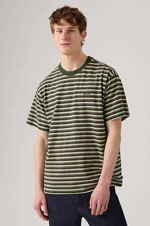 Levi's T Shirt Vintage Red Tab - Homme - Vert / Whitaker Stripe Duffel Bag Jersey - XL