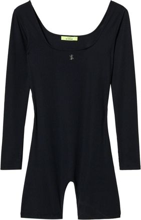 Twin-Set x MYFO Jumpsuit mit Logo-Stickerei - Schwarz