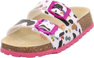 Superfit Fussbettpantoffel Hausschuhe 1-800111 Sandale, Weiss/Mehrfarbig 1170, 39 EU