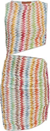 Missoni Femme, Robes, Multicolore, Taille: 36 FR Robe avec fente d&eacute;corative
