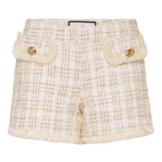 Philipp Plein Tweed Hot Pants - - Shorts - Damen - Gelb - S