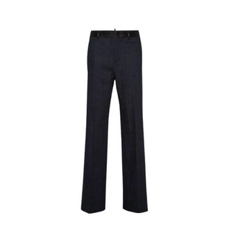 Dsquared2 Mid-Rise Bundfaltenhose - - Trousers - Damen - Blau - M