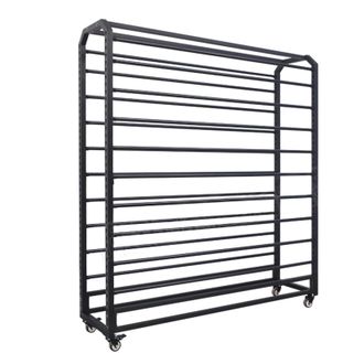 Generic Snackregal,8,10 oder 20 Stangen Stoffrollen-Aufbewahrungsregal mit Rollen,gro&szlig;er gewerblicher H&auml;ngeorganizer f&uuml;r Tischdecken/Textilmuster,Bandspulen-P