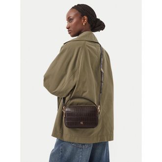 Calvin Klein Handtasche Calvin Klein Ck Croc Camera Bag LV04F3905G Dunkelbraun