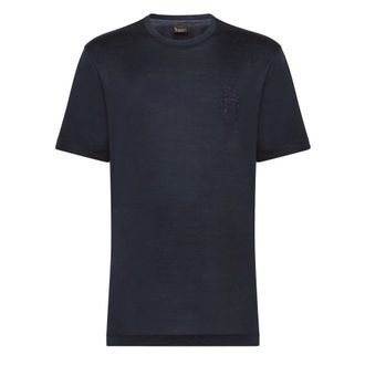 Billionaire Boys Club T-shirt Round Neck SS Crest - Homme - Tops - Bleu - Taille: XS