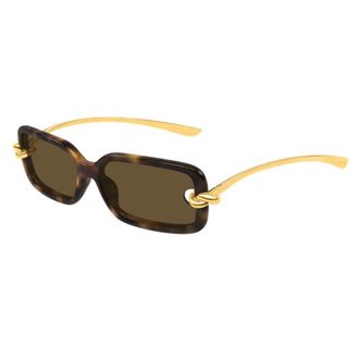 Bottega Veneta BV1439S Gold-Knot Acetate Sunglasses - Brown