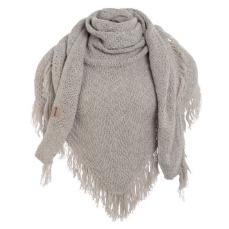 Knit Factory Dreiecksschal Amber - Damen Strickschal mit Wolle - Umschlagtuch für den Herbst und Winter - Winterschal - Dreieckstuch - Hochwertige Qualität - XXL S