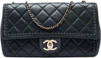 Chanel Sac bandouli&egrave;re vintage pr&eacute;-poss&eacute;d&eacute; - Femme - Pre-owned - Noir - Taille: ONE Size