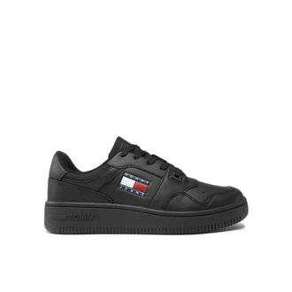 Tommy Hilfiger Retro Basket Ess Low Top Sneakers - - Shoes - Damen - Schwarzk - 36 EU