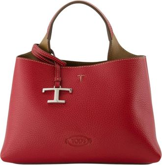 Tod's Femme, Sacs, Rouge, Taille: ONE Size Sac Micro en Cuir Rouge
