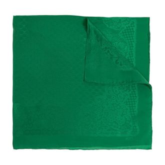 Moschino unisex, Accessoires, Vert, Taille: ONE Size Foulard en Soie avec Monogramme