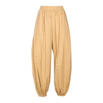 Alysi Pantalone Popeline Baloon - - Trousers - Damen - Beige - XS