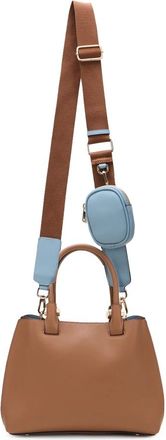 Oltre Femme, Sacs, Brun, Taille: ONE Size Sac &agrave; main avec mini pochette amovible