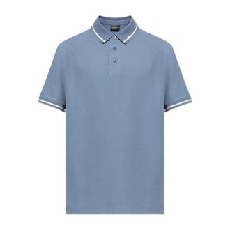Emporio Armani Baumwollpolo - - Tops - Herren - Blau - 2XL