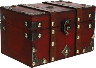 TOPBATHY Retro Holzkiste aus Nat&uuml;rlichem Holz Antike Aufbewahrungsbox mit Feiner Verarbeitung Praktischer Organizer f&uuml;r Schmuck und Kleinteile Kleines Vintage 