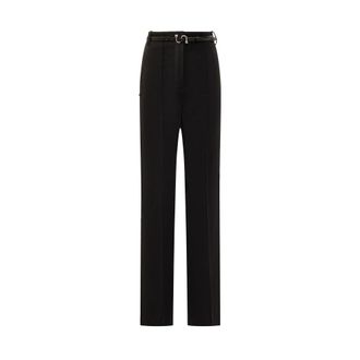Sportmax High-Waisted Hose mit Horsebit-G&uuml;rtel - - Trousers - Damen - Schwarzk - M