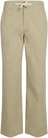 Dr&ocirc;le de Monsieur Pantalon droit &eacute;lastiqu&eacute; en coton m&eacute;lang&eacute;