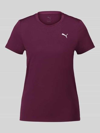 Puma T-Shirt mit Label-Stitching und Rundhalsausschnitt