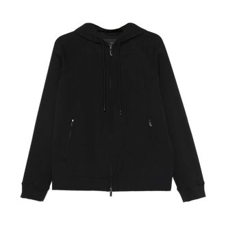 Paul & Shark Femme, Sweatshirts et sweats &agrave; capuche, Noir, Taille: 46 FR SweaT-shirt hybride en Dynamic et Jersey