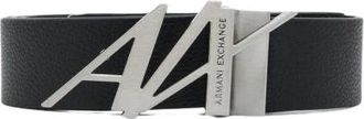A|X Armani Exchange Lederg&uuml;rtel mit Logo - - Accessories - unisex - Schwarzk - ONE SIZE