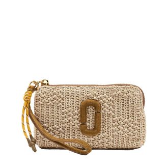 Marc Jacobs Femme, Sacs, Beige, Taille: ONE Size Summer Woven Snapshot Wristlet Bag